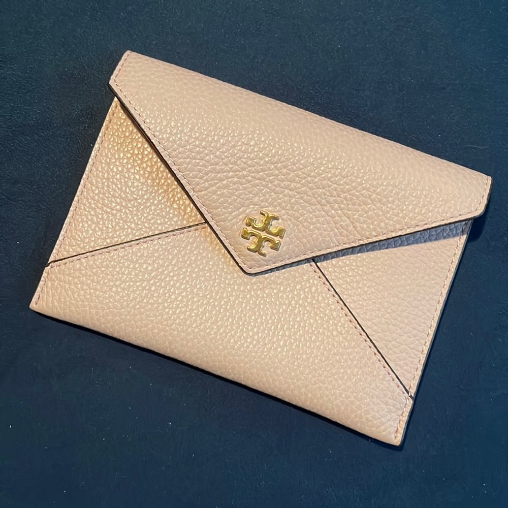 Tory Burch Envelope Pouch - Pink Soft Letter With Red… - Gem